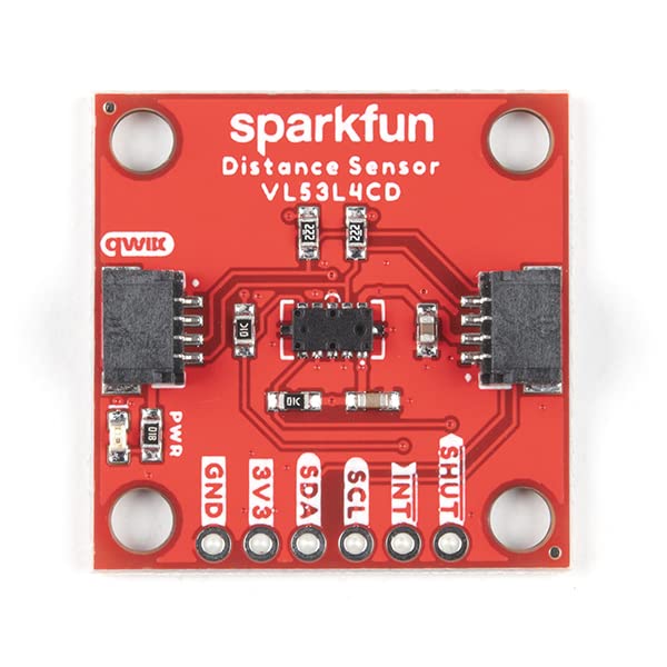 SparkFun Distance Sensor - 1.3 Meter, VL53L4CD (Qwiic) - 1mm to 1300mm Measurement Distance - 1 Millimeter Precision Resolution with Around +/-7mm Accuracy - 2.6V to 3.5V Power Requirement