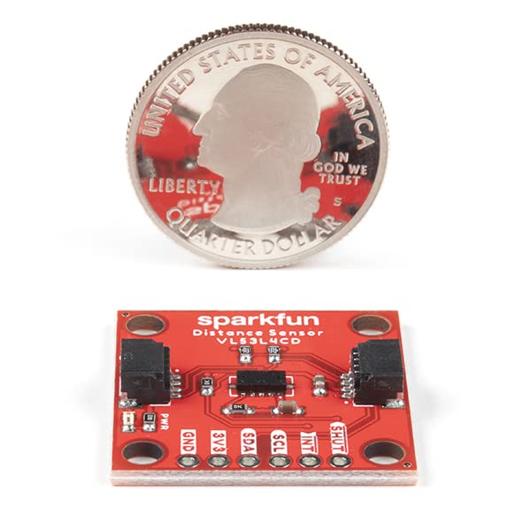 SparkFun Distance Sensor - 1.3 Meter, VL53L4CD (Qwiic) - 1mm to 1300mm Measurement Distance - 1 Millimeter Precision Resolution with Around +/-7mm Accuracy - 2.6V to 3.5V Power Requirement