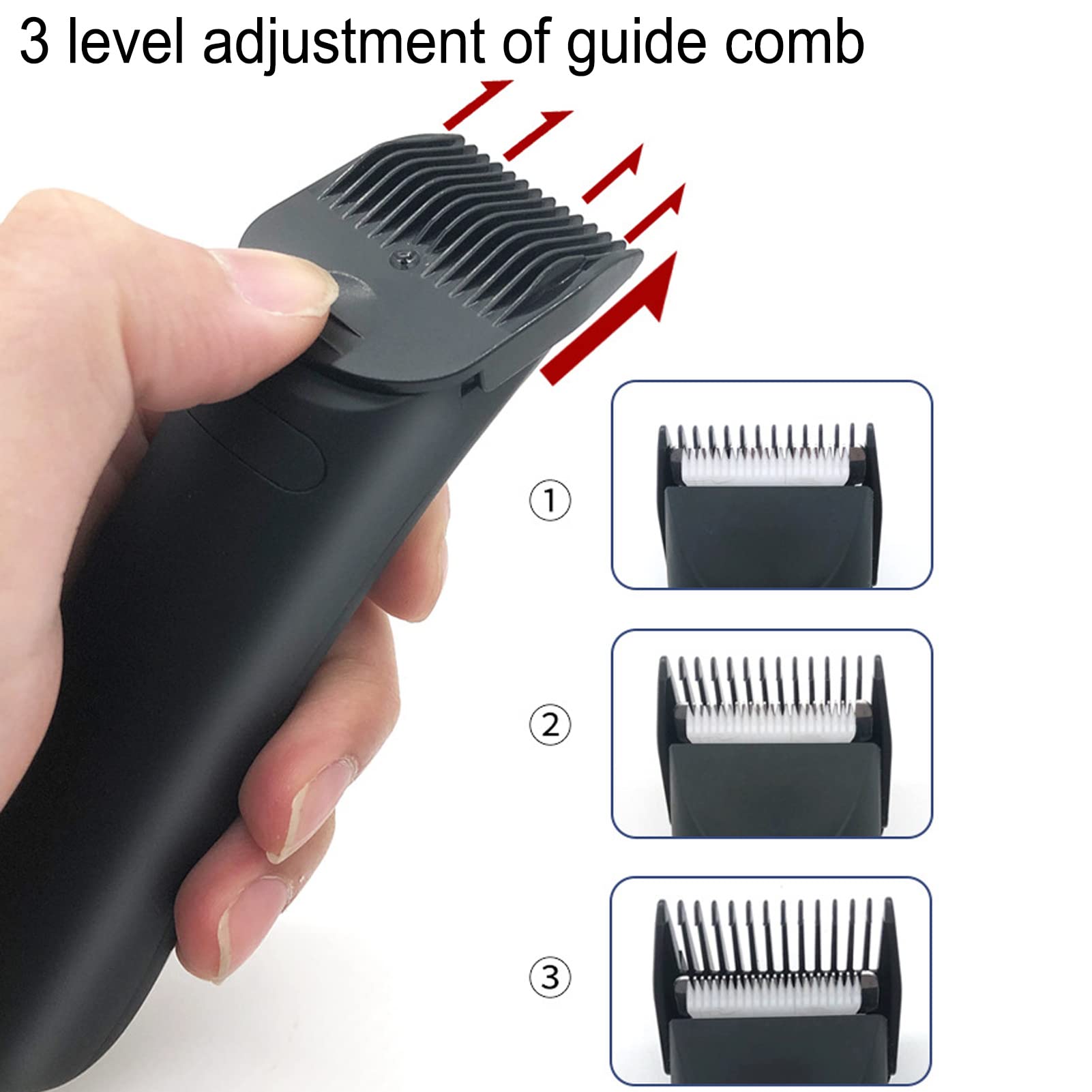 Electric Groin Hair Trimmer, Balls Shaver for Men Electric Groin Hair Trimmer for Men Rechargeable Body Groomer Pubic Hair Razor Balls Shaver IPX7 Waterproof Washable Wet/Dry Clipper Body Grooming