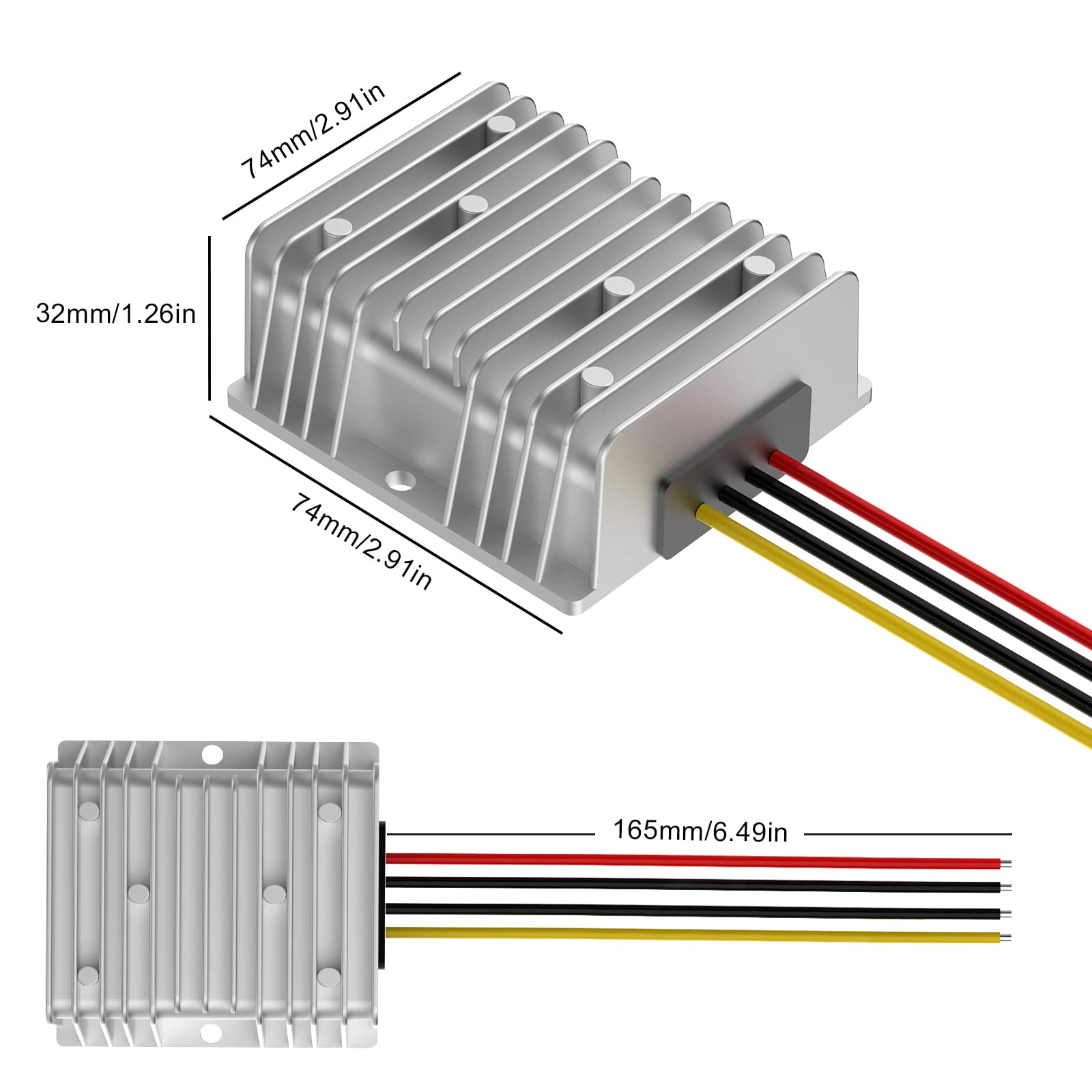 DC 36V/48V Step Down to 24V 10A 240W Voltage Regulator Buck Converter Golf Cart Reducer Power Converter Waterproof Module Transformer