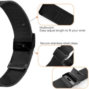 FitTurn Watch Band Compatible with TouchElex Smart Watch Bands for TouchElex Venus 1.2" Smart Watch Straps for TouchElex Sirius 1.52" Smart Watch Metal Bracelet (2 Pack B)