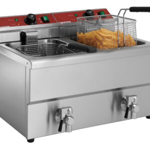 Kratos 29Y-016 Commercial Electric Countertop Fryer, 30 lb. Capacity, 208/240V, 7000W, 2 Baskets