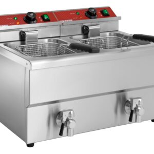 Kratos 29Y-016 Commercial Electric Countertop Fryer, 30 lb. Capacity, 208/240V, 7000W, 2 Baskets