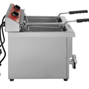 Kratos 29Y-016 Commercial Electric Countertop Fryer, 30 lb. Capacity, 208/240V, 7000W, 2 Baskets