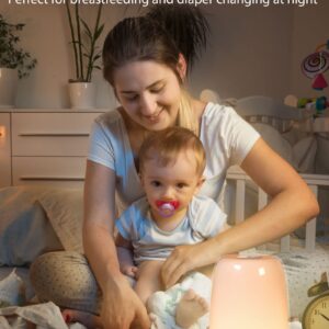 Night Light for Kids, Baby Night Light with Touch Control & Dimmable Warm Light, 5 Colors Changing Nursery Night Light, USB Rechargeable Bedside Lamp for Breastfeeding Toddlers Boys Girls Bedroom