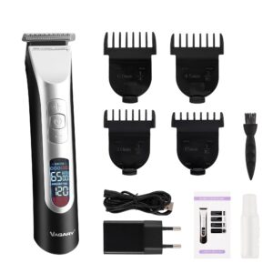 vagary hair clippers for men professional, high-end steel blade cordless trimmer men cutting kit multi-gear adjustment barbers haircut electric grooming machine