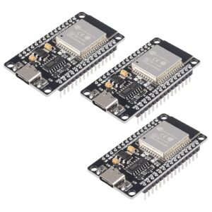 type-c esp32 esp-32s development board 2.4ghz dual-mode wifi bluetooth dual cores microcontroller processor integrated with esp32s antenna rf amp filter ap sta for arduino ide (3pcs type-c esp32)