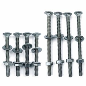 deyteh (8pcs) 304 stainless universal headboard or footboard hardware bolts and nuts 4 inches 2-1/2'' long carriage for furniture beds sofa table chairs wheelbarrow handles replacement kit