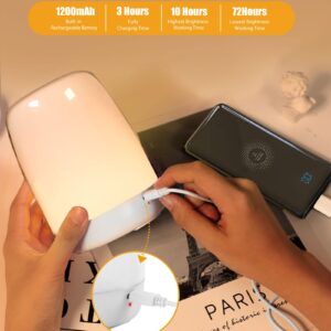 Night Light for Kids, Baby Night Light with Touch Control & Dimmable Warm Light, 5 Colors Changing Nursery Night Light, USB Rechargeable Bedside Lamp for Breastfeeding Toddlers Boys Girls Bedroom