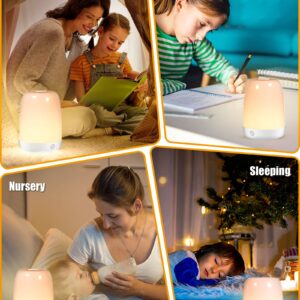 Night Light for Kids, Baby Night Light with Touch Control & Dimmable Warm Light, 5 Colors Changing Nursery Night Light, USB Rechargeable Bedside Lamp for Breastfeeding Toddlers Boys Girls Bedroom