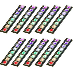 whiteeeen ws2812 5050 led 8 bit channel rgb leds light stick full color-driven black board ws2812b drivers integrated built-in strip for arduino raspberry pi development (8 bits rgb led stick (10pcs))