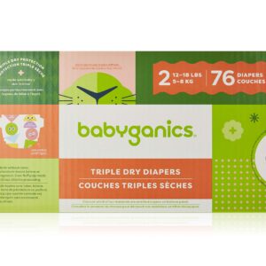 Babyganics Diapers, Size 2, 76 ct, Ultra Absorbent Diapers