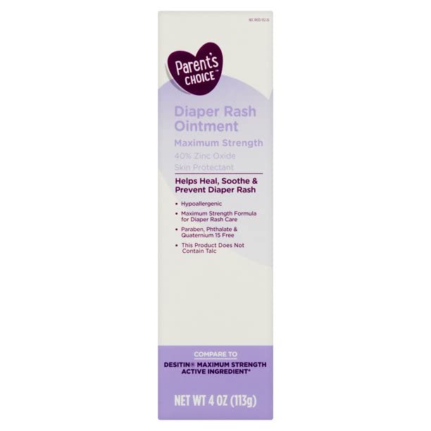 Parent's Choice Maximum Strength Diaper Rash Ointment, 4 oz, White