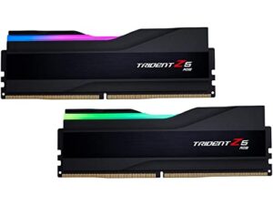 g.skill trident z5 rgb series (intel xmp 3.0) ddr5 ram 64gb (2x32gb) 6000mt/s cl30-40-40-96 1.40v desktop computer memory udimm - matte black (f5-6000j3040g32ga2-tz5rk)