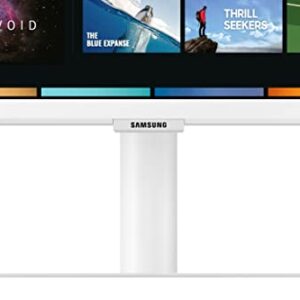 SAMSUNG 32" M70B Series 4K UHD USB-C Smart Monitor & Streaming TV, 4ms, 60Hz, HDR10, Wireless Display, Slimfit Camera, Gaming and IoT Hubs, Alexa Built in, 2022, LS32BM703UNXZA, White