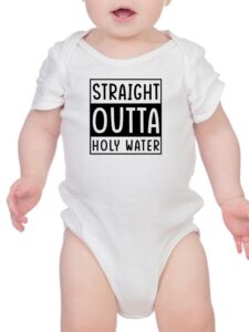 smartprints straight outta holy water baby's bodysuit