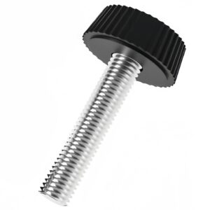 nacx m4 x 10mm male thread knurled thumb screw grip knobs thumbscrew, carbon steel, 120pcs