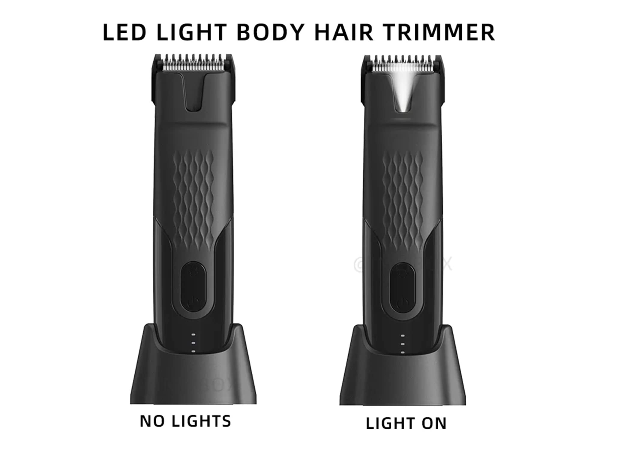 Extra body care Electric Body Shaver | Waterproof | Body Trimmer | with Universal USB Charging Blacklight, Beard Trimmer Body Groomer Waterproof with LED Light