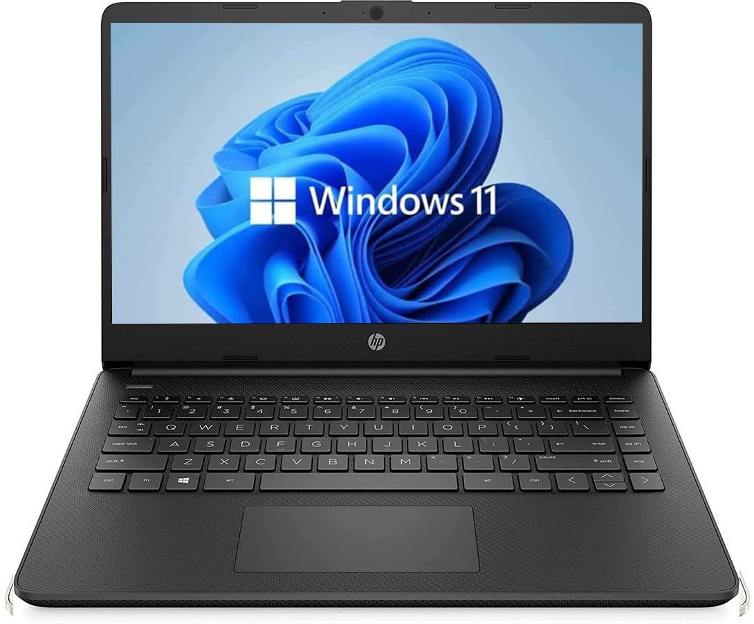 HP Newest 14" Flagship Laptop, Windows 11 OS, AMD Dual-Core Processor Up to 2.60 GHz, 4GB RAM, 128GB SSD, Webcam,