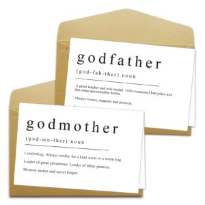 godparents proposal cards, set of 2, will you be my godmother/godfather card