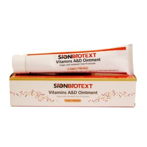 a and d ointment by sion biotext baby diaper rash vitamin a + d cream for dry skin, cuts, burns soothing baby care medical moisturizer + first aid. (1 tube 4oz)