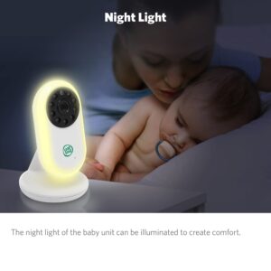 LeapFrog LF2423 Video Baby Monitor, 2.8” Screen Baby Video Monitor with Camera, 2-Way Audio, 1000ft Range, Night Vision, Soothing LullabiesTemperature Sensor, Secure Transmission No WiFi