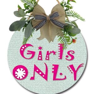 Girls Only Sign For Bedroom Door Model 91 Girls Room Decor For Nursery,Kids Bedroom Decor For Bedroom 12X12" By Weytff