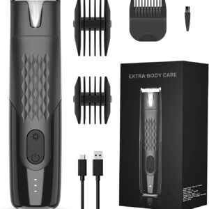 Extra body care Electric Body Shaver | Waterproof | Body Trimmer | with Universal USB Charging Blacklight, Beard Trimmer Body Groomer Waterproof with LED Light