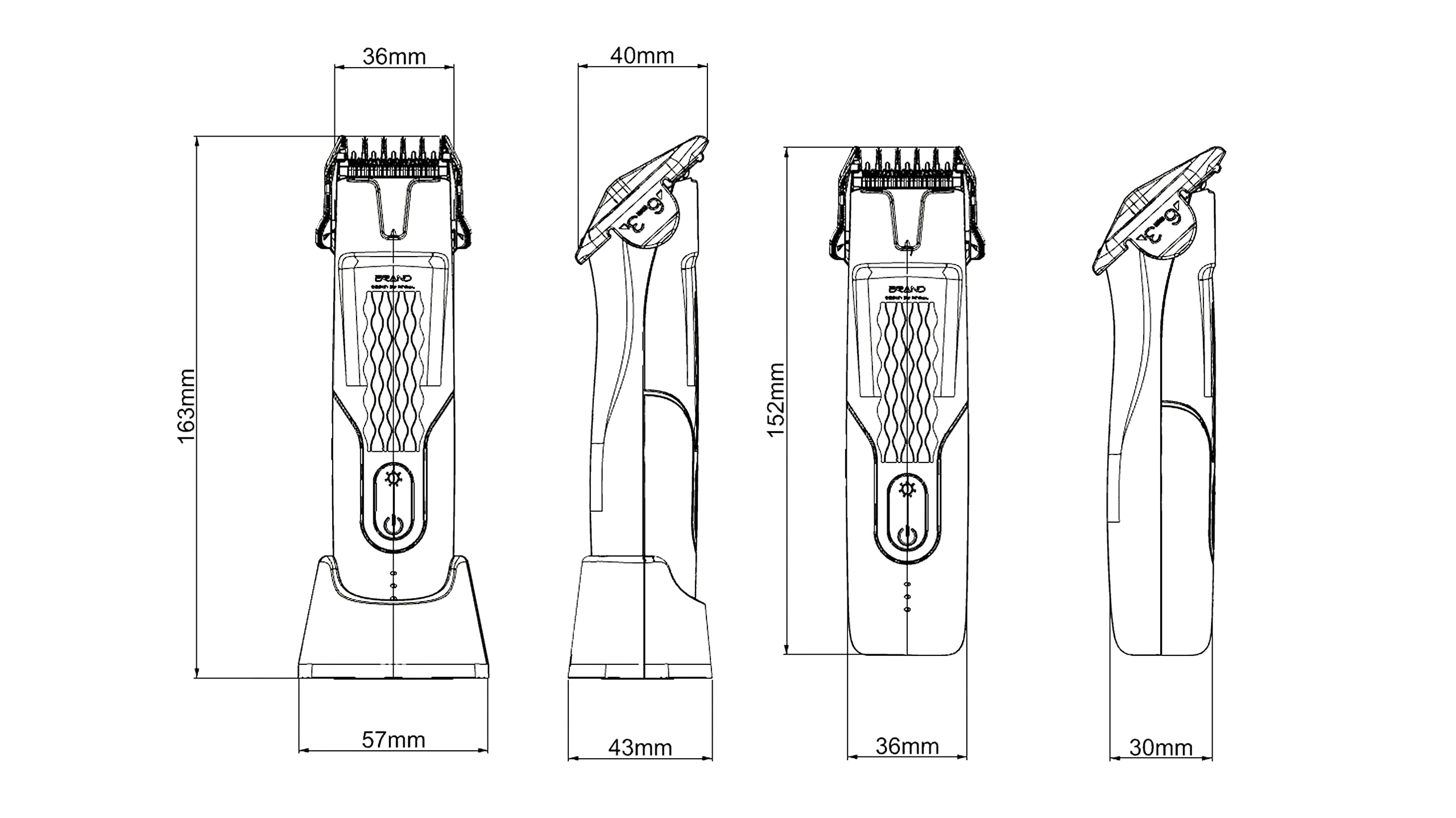 Extra body care Electric Body Shaver | Waterproof | Body Trimmer | with Universal USB Charging Blacklight, Beard Trimmer Body Groomer Waterproof with LED Light