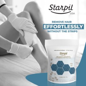 Starpil Wax 1000g / 2.2 lb Bag Blue Hard Wax Beads for Hair Removal, Stripless Wax Beans Refill for Wax Pot Warmer Professional, Low Temperature Film Hair Removal Wax Pearls.