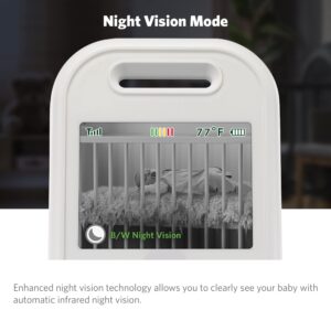 LeapFrog LF2423 Video Baby Monitor, 2.8” Screen Baby Video Monitor with Camera, 2-Way Audio, 1000ft Range, Night Vision, Soothing LullabiesTemperature Sensor, Secure Transmission No WiFi