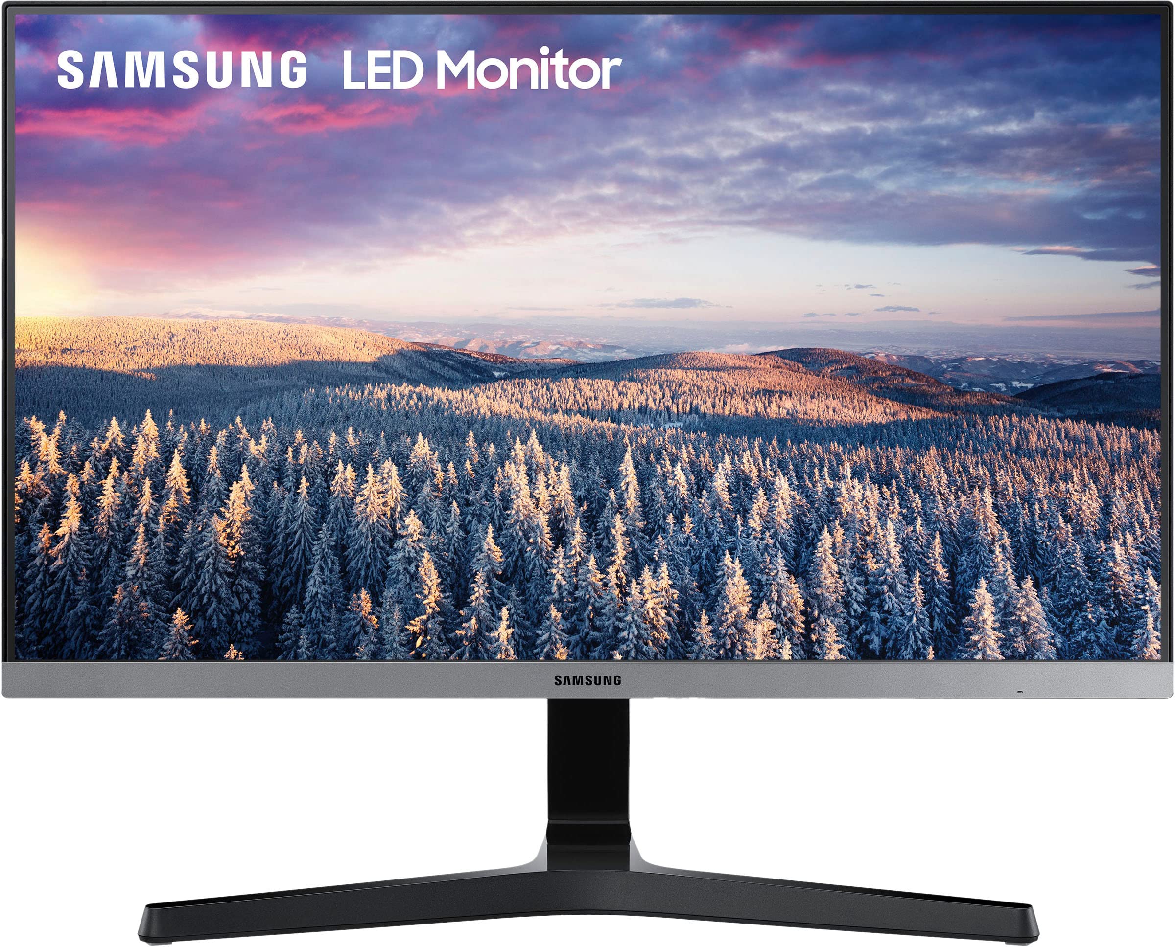 Samsung - 24" LED FHD AMD FreeSync Monitor with Bezel-Less Design (HDMI, D-sub) - Black