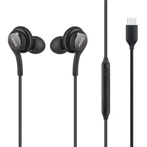 2022 earbuds stereo headphones for samsung galaxy s21 ultra 5g, galaxy s20 fe, galaxy s10, s9 plus, s10e, note 10, note 10+ - designed by akg - with microphone and volume remote type-c connector