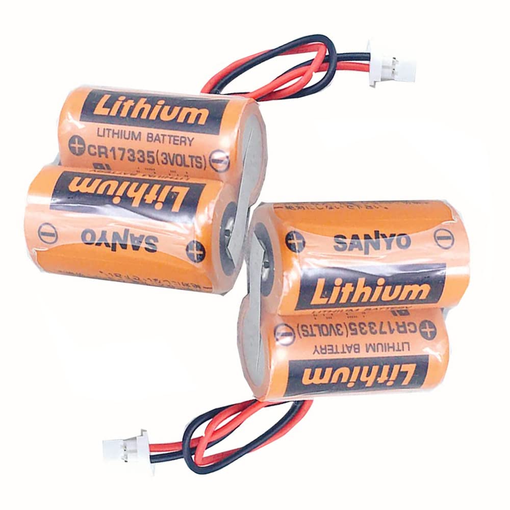 WELLVEUS 2CR17335A WK17 6V 1800mAh Lithium Battery Compatible for SANYO MR-BAT6V1 2CR17335A WK17(Pack of 2) (CR17335)