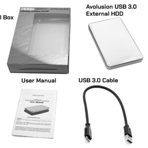 Avolusion T1 Series 1TB USB 3.0 Portable External Gaming Hard Drive (for Xbox One X, S & Series X|S - Pre-Formatted) White