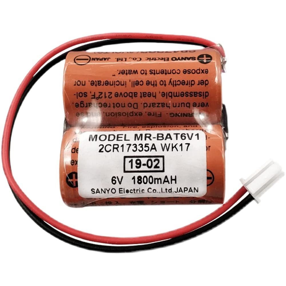 WELLVEUS 2CR17335A WK17 6V 1800mAh Lithium Battery Compatible for SANYO MR-BAT6V1 2CR17335A WK17(Pack of 2) (CR17335)