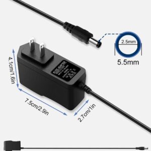 3A 1A DC Power Supply Adapter 3 Volt AC Adapter 100-240V 50-60Hz AC to DC 3V 1A Power Adapter, 3V DC Power Suply 1A Transformer with 5.5mm x 2.5mm Tip for Mini Fan Electric Toothbrush Fountains