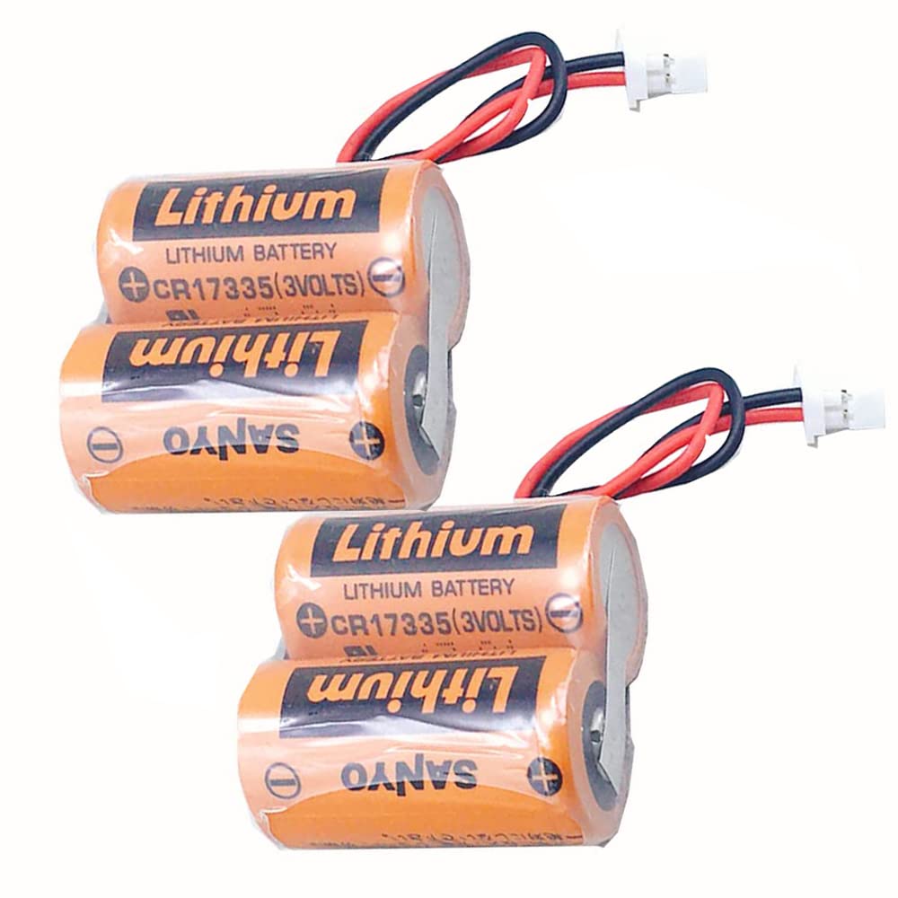 WELLVEUS 2CR17335A WK17 6V 1800mAh Lithium Battery Compatible for SANYO MR-BAT6V1 2CR17335A WK17(Pack of 2) (CR17335)