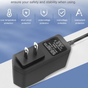 9V 1A DC Power Supply Adapter 9 Volt AC Adapter 100-240V 50-60Hz AC to DC 9V 1A Power Adapter, 9V DC Power Supply 1A Transformer with 5.5mm x 2.5mm DC Barrel [Inside Positive +, Outside Negative -]