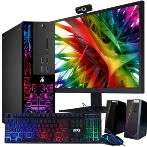 techmagnet computer desktop pc, intel core i3-6100, siwa 6, 16gb ram, 240gb ssd (fast boot), 1tb hdd, new mtg 22 inch monitor, 1080p web cam, rgb speakers keyboard mouse, win 10 pro (renewed)