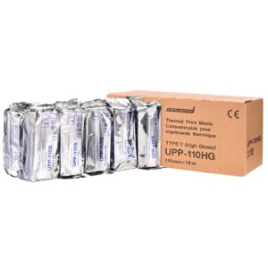 compatible upp-110s ultrasound paper 10 rolls,type i black and white video thermal print media upp-110s,110mm x 20m