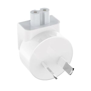 VizGiz 2 Pack AU Plug Duck Head Adapter Converter for Apple MacBook Mac iPad iPhone AC Power Wall Charger Brick Block Australian New Zealand China NZ CN Travel Connector, White