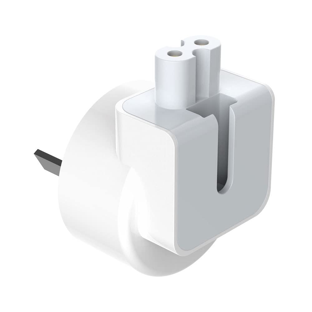 VizGiz 2 Pack AU Plug Duck Head Adapter Converter for Apple MacBook Mac iPad iPhone AC Power Wall Charger Brick Block Australian New Zealand China NZ CN Travel Connector, White