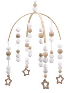 lovely wooden mobiles for baby bead bed felt