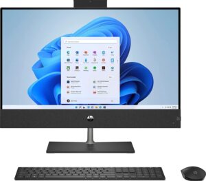 hp pavilion 27 touch desktop 2tb ssd 2tb hd 64gb ram (intel core i9-11900k cpu with turbo boost to 5.30ghz, 64 gb ram, 2 tb ssd + 2 tb hd, 27-inch fullhd touchscreen, win 11) pc computer all-in-one