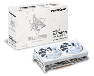 powercolor hellhound spectral white amd radeon rx 6650 xt graphics card with 8gb gddr6 memory