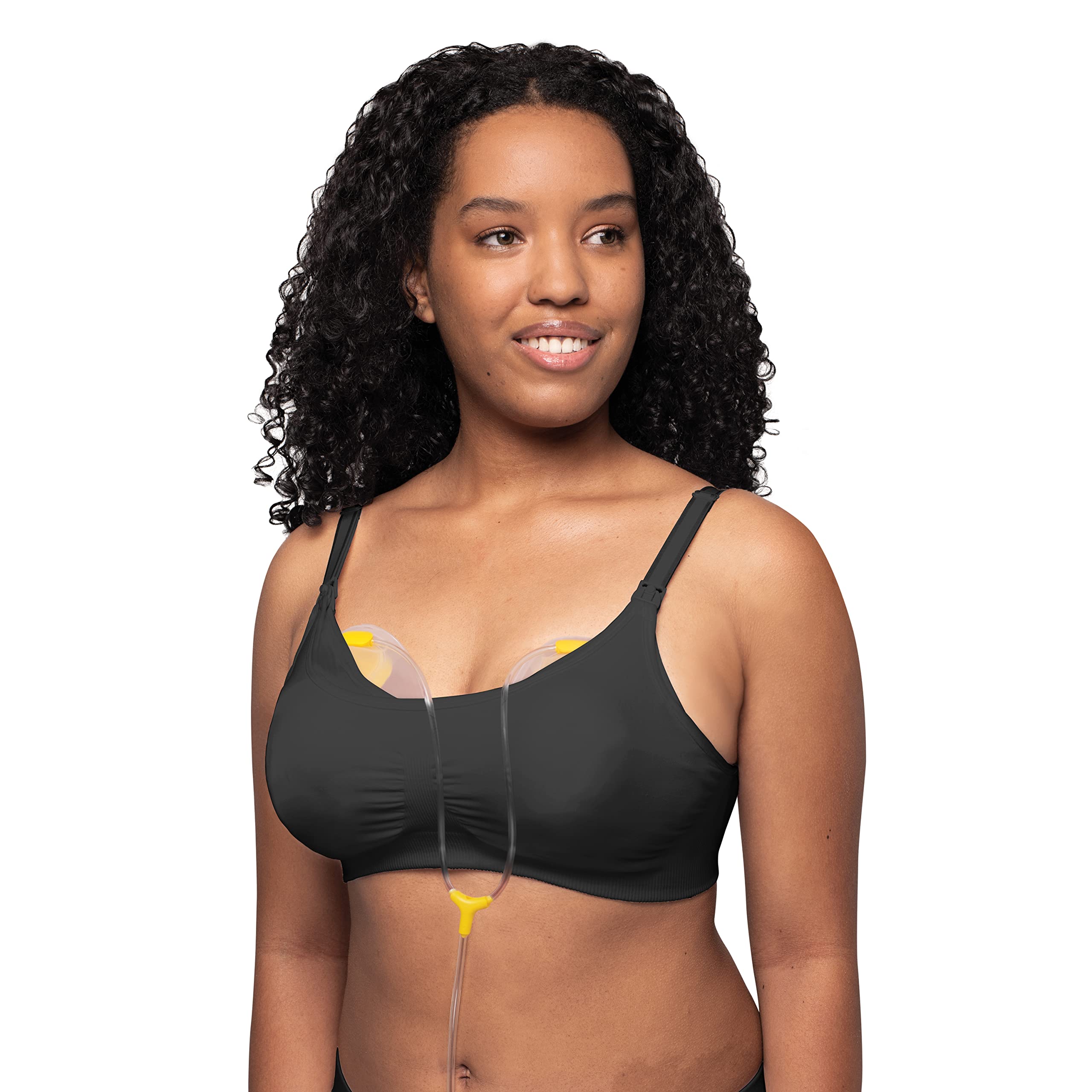 Medela Women's 3 in 1 Nursing & Pumping Bra, Black, X-Large