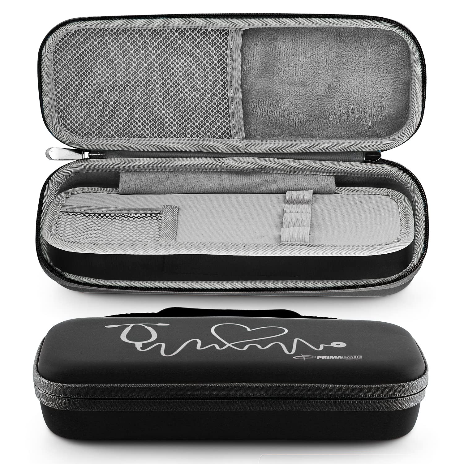 Primacare KB-9297-BK Black Stethoscope Case, Supplies NOT Included, for Stethoscopes and Medical Supplies, Multiple Compartments, Portable and Lightweight First Aid Kit Bag, Accessories for Nurses