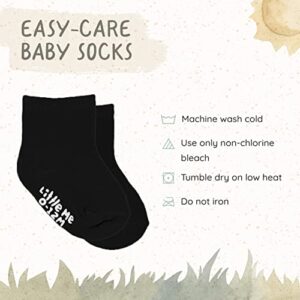 Little Me baby boys Grey White & Black Pack Newborn Infant Toddler Unisex Socks, Multi, 0-24 Months US