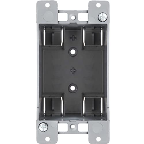 Newhouse Hardware 1-Gang PVC Old Work Electrical Outlet Box (1-pack) | 14 cu. in. Plastic Junction Box for Switches, GFCI, or Duplex Receptacle Outlet | Old Work Electrical Box for Home Improvement